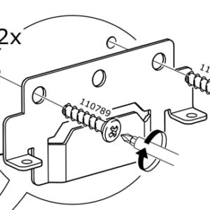 Spare Hardware Parts Replacement for IKEA Bed Frame Part 139301 (Mounting Plate) and 110789 (Screws)