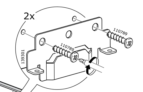 Spare Hardware Parts Replacement for IKEA Bed Frame Part 139301 (Mounting Plate) and 110789 (Screws)