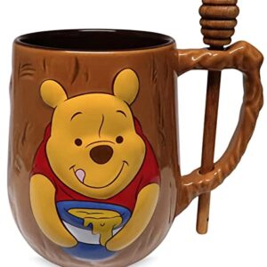 Disney Parks Exclusive - Ceramic Coffee Mug - Winnie the Pooh Sculpted with Honey Stick Stirrer, 25 ounces