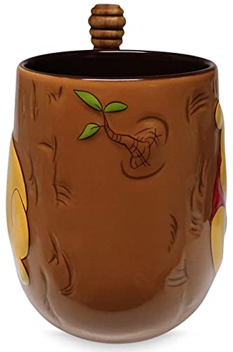 Disney Parks Exclusive - Ceramic Coffee Mug - Winnie the Pooh Sculpted with Honey Stick Stirrer, 25 ounces