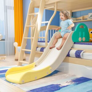 couch slide for kids can be used with beds, stairs, bedside tables, and stairs. suitable for toddlers, boys and girls. the maximum load-bearing capacity is 220lbs. easy to install