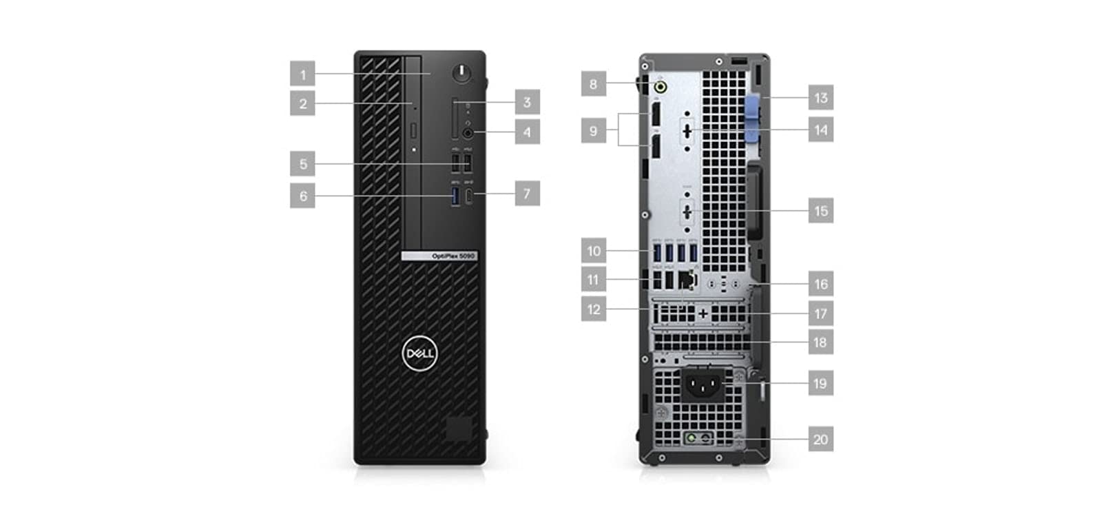 Dell 2021 OptiPlex 5090 SFF Desktop - Intel Core i5 10th Gen - i5-10505 - Six Core 4.6Ghz - 256GB SSD - 8GB RAM - Windows 10 Pro (Renewed)