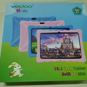 Veidoo Kids Tablet, 10.1 inch Android 10 Tablet Pc with WiFi 2GB RAM 32GB ROM Toddlers Tablet, Google Play Parental Control APP Children's Tablet for Kids(Pink)