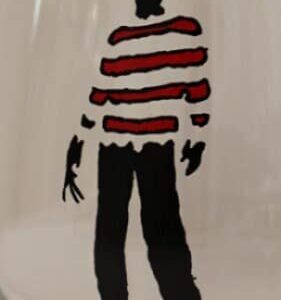 Freddy Krueger Silhouette Hand Painted Wine Glass/Nightmare on Elm Street