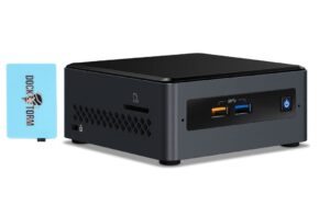 intel nuc7cjyhn school & business mini desktop bundle with high performance docztorm hub celeron j4005 2-core, 8gb ram, 256gb sata ssd, wifi, bluetooth, 2xhdmi, win 10 pro