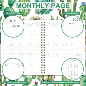 2024 Planner - Planner 2024, Weekly & Monthly Planner, January 2024 - December2024, 9" x 11", Thickened Cover, Twin - Wire Binding, Monthly Tabs, Elastic Closure