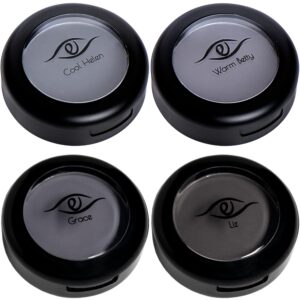 eye embrace light and medium gray eyebrow powders 4-pack bundle – eyebrow powders, hair powders, root cover-up bundle: