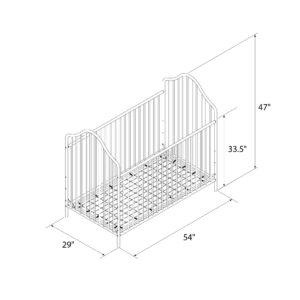 Little Seeds Lanley Metal Crib, White