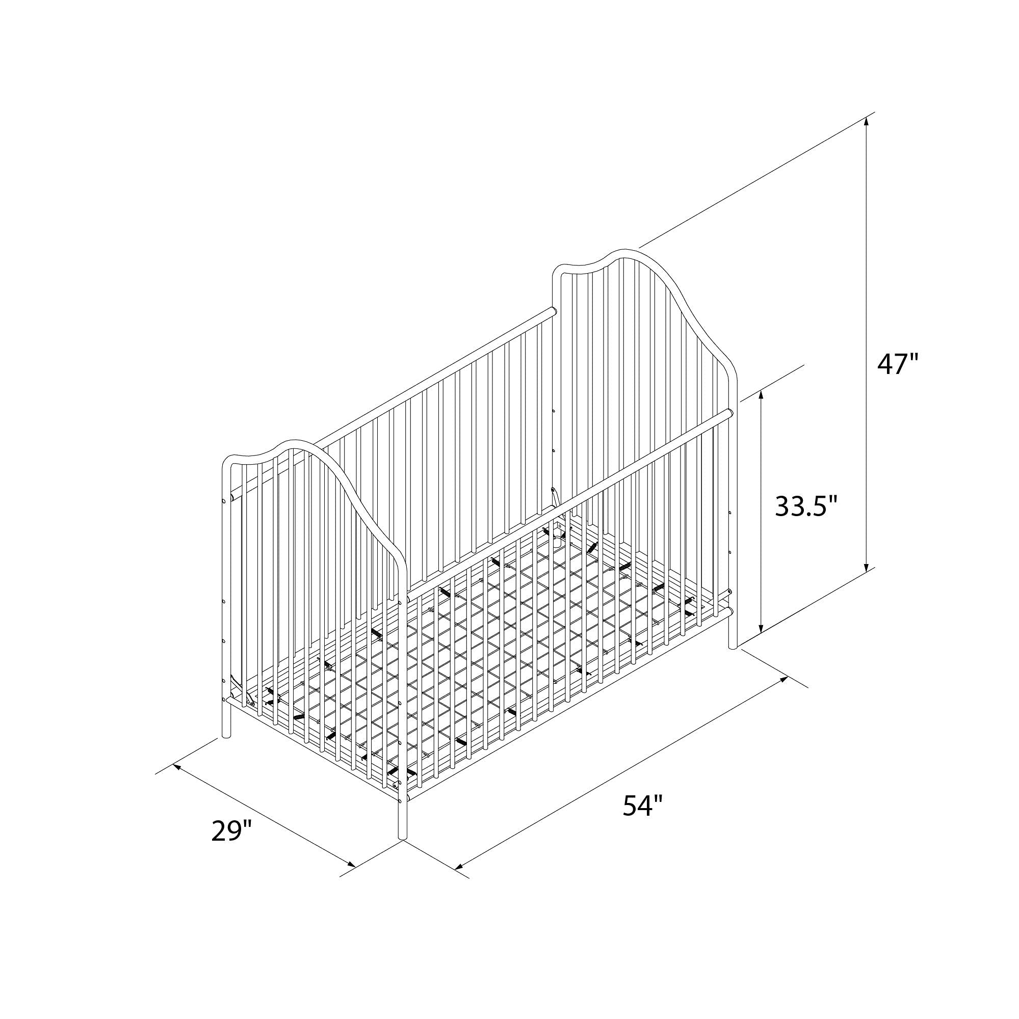 Little Seeds Lanley Metal Crib, White