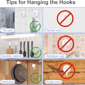 Adhesive Hooks Hanging Ceiling & Wall: Heavy Duty Damage-Free No-Drill Removable Self-Stick Wall Hook 6Pack White Hanger Plants Lights Bags Towels Clothes for Doors Cabinets Showers Bathrooms