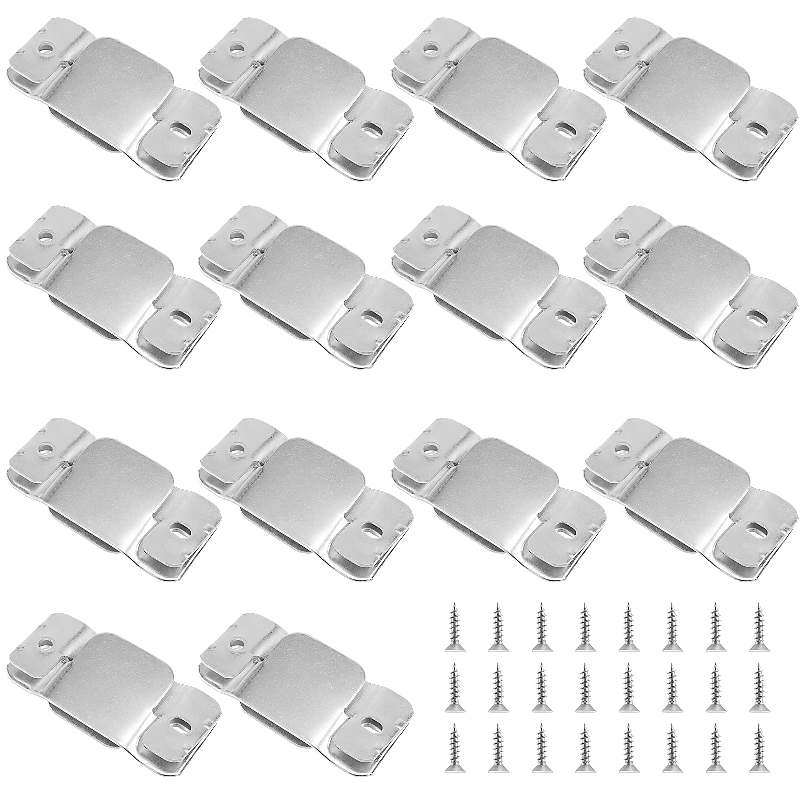 KOHAND 30 Pack Metal Sectional Couch Connectors, Sectional Couch Clips, Premium Metal Interlocking Brackets with Mounting Screws for Love Seat, Sofa, Couch, Silver