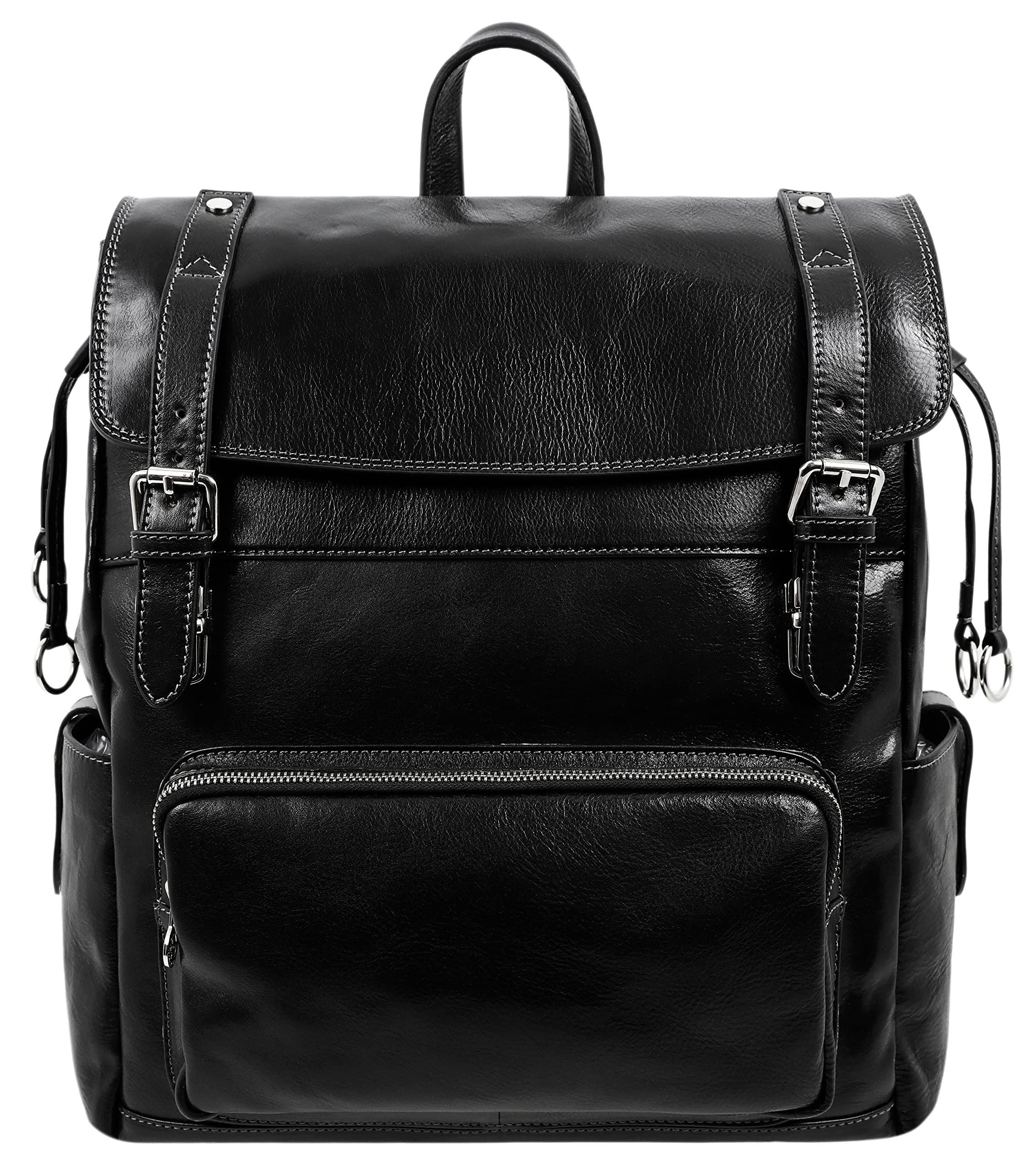 Time Resistance Leather Backpack Travel Bag Carry On Full Grain Real Leather Bag