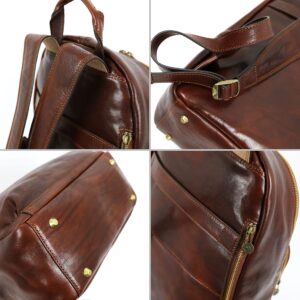 Time Resistance Leather Backpack Vintage Rucksack Purse for Laptop