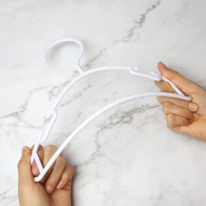 GoodtoU Kids Hangers 100 Pack Baby Hangers for Closet Toddler Hangers Plastic White Childrens Hangers Small Hangers 10.24inch