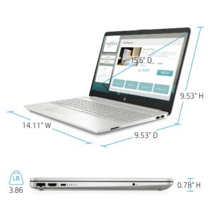 HP 15.6 Laptop, FHD 1080P IPS Display, 11th Gen Intel Core i3-1115G4, 16GB DDR4 RAM, 512GB PCIe SSD, HDMI, WiFi, Bluetooth, Finger Print Reader, Win10 Home, Silver (HP Notebook Laptop 2022 Model)