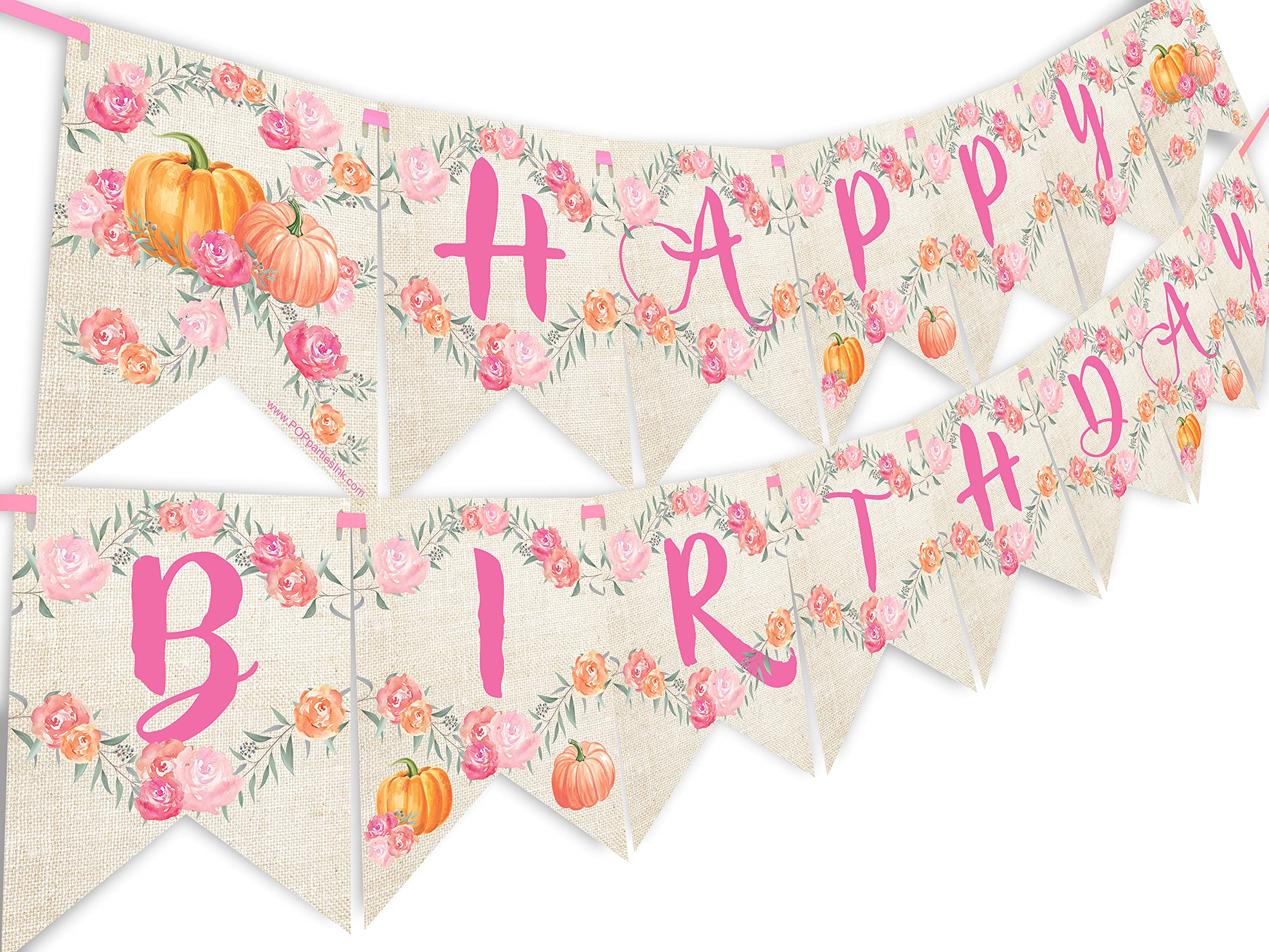 Little Pumpkin Happy Birthday Banner - Pumpkin Party Supplies - Pumpkin Party Decorations - Pumpkin Birthday Party Supplies - Little Pumpkin Birthday