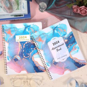 2024 Weekly Appointment Book & Planner - 2024 Daily Hourly Planner, January 2024 - Decmber 2024, 8" x 10", 30-Minute Interval Appointment Book 2024 with Thick Paper - Contrast Watercolor