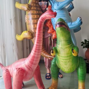 SELPONT c Inflatable Dinosaur Party Supplies Birthday Decorations Balloon Dinosaur Birthday Party Supplies Blow up 3-5-12th Kids Toys(Tyrannosaurus, Stegosaurus, Brachiosaurus Ankylosaurus)