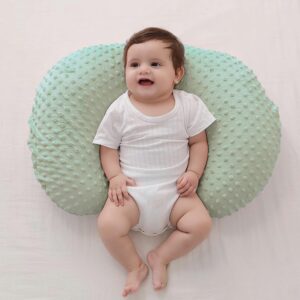 Nursing Pillow Cover, Minky Breastfeeding Pillow Slipcover Snugly Fits for Nursing Pillow for Baby Boys and Girls, Premium Quality Microfiber, Ultra Soft Comfortable (Green)