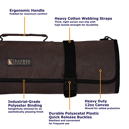 Baobab County Knife Roll Bag (Brown)