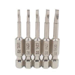 uacen 5 piece magnetic triangle screwdriver bit, s2 steel triangular screwdriver bit set 1/4 inch hex triangle drill, 50 mm length