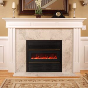 HEATLAND 36" Recessed Wall Mounted Electric Fireplace，Dual Control Remote and Touch Screen, Multiple Colors Adjustable ，750W/1500W Wide Recessed Fireplace Heater, Indoor Heater with Timer