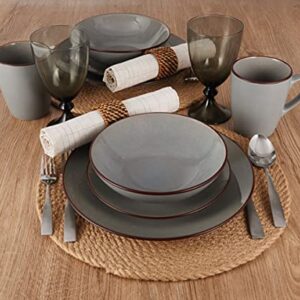 Pfaltzgraff Pierce 16-Piece Dinnerware Set, Service for 4, Gray