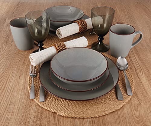 Pfaltzgraff Pierce 16-Piece Dinnerware Set, Service for 4, Gray