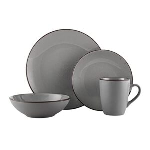 Pfaltzgraff Pierce 16-Piece Dinnerware Set, Service for 4, Gray