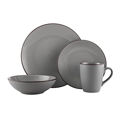 Pfaltzgraff Pierce 16-Piece Dinnerware Set, Service for 4, Gray