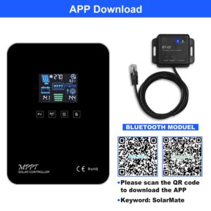 GCSOAR Bluetooth Adapter BT-02 Accessory for MPPT Solar Charge Controller via APP Monitoring & Setting Parameters (BT-02)