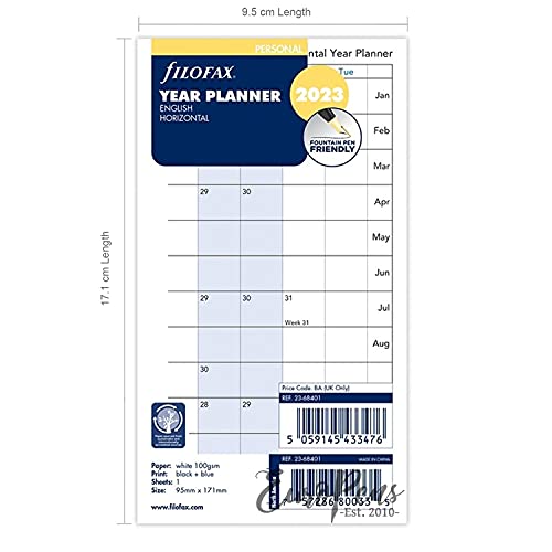 Filofax Personal Year Planner horizontal 2023 - 23-68401