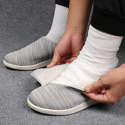 Women's Diabetic Shoes Wide Width Shoes Comfortable Adjustable with Non-Slip Air Cushion Bottom for Elderly Swollen Feet Walking Edema Sneakers Light-Gray