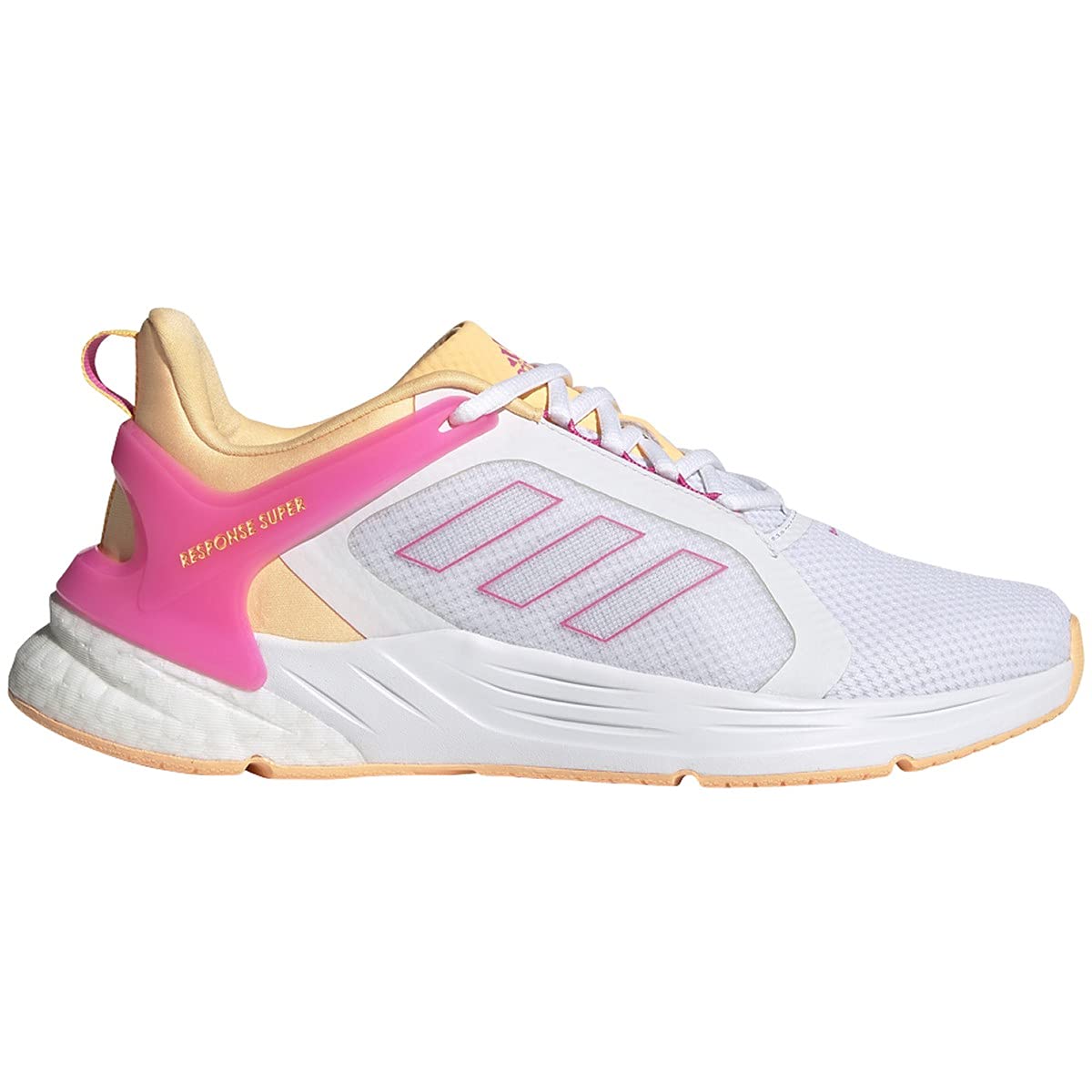 adidas Women's Response Super 2.0 Running Shoes, White-dash Grey-screaming Pink, 9