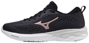 mizuno women's wave revolt 2 training shoe, black-white, 9