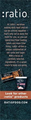 Ratio Soft Baked Bars, Chocolate Brownie, 1g Sugar, Keto Friendly, 5.34 OZ (6 Bars)