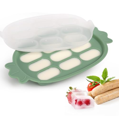 Haakaa Silicone Nibble Freezer Tray -Breastmilk Teething Popsicle Mold - Baby Fruit Food Feeder Teether Tray - Baby Food Maker - Ice Cube Tray - 4 Months+ Babies - BPA Free