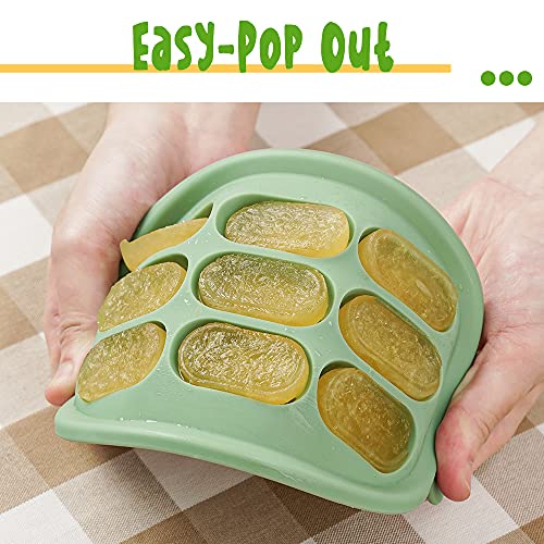 Haakaa Silicone Nibble Freezer Tray -Breastmilk Teething Popsicle Mold - Baby Fruit Food Feeder Teether Tray - Baby Food Maker - Ice Cube Tray - 4 Months+ Babies - BPA Free