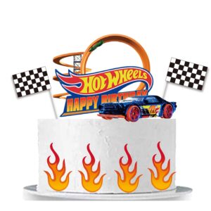 fire car cake topper race car happy birthday cake decoration