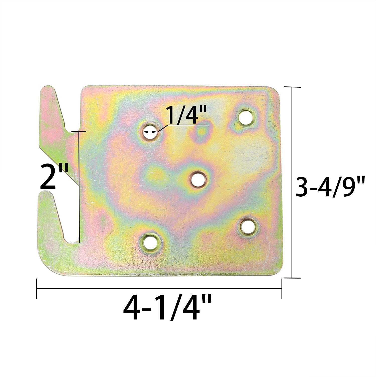 ITROLLE Wood Bed Rail Hook Plates 4PCS Heavy Duty Wood Bed Claw Hook Plates for Beds Frame Bracket Headboard Footboard