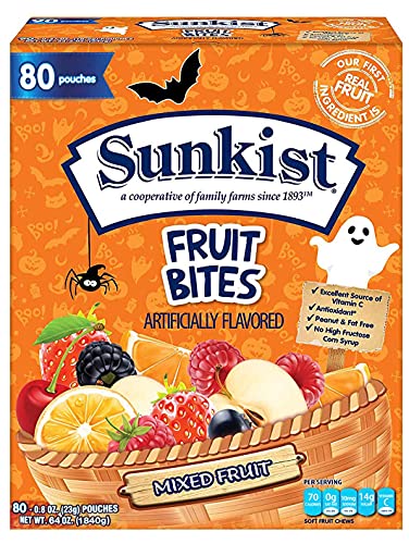 Eva's Gift Universe Basket Filler Fruit Snacks, Mixed, Bulk Pack,0.8 oz Individual Single Serve Bags,80 Pouches (1 Pack)