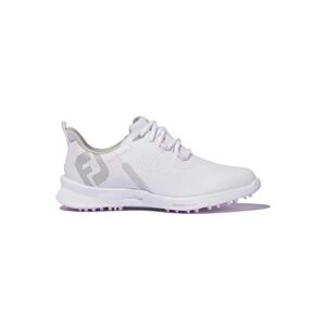 FootJoy Women's FJ Fuel Golf Shoe, White/White/Pink, 7.5