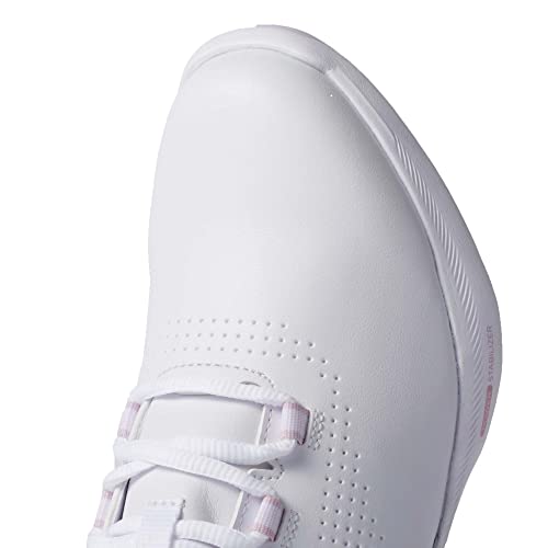 FootJoy Women's FJ Fuel Golf Shoe, White/White/Pink, 7.5