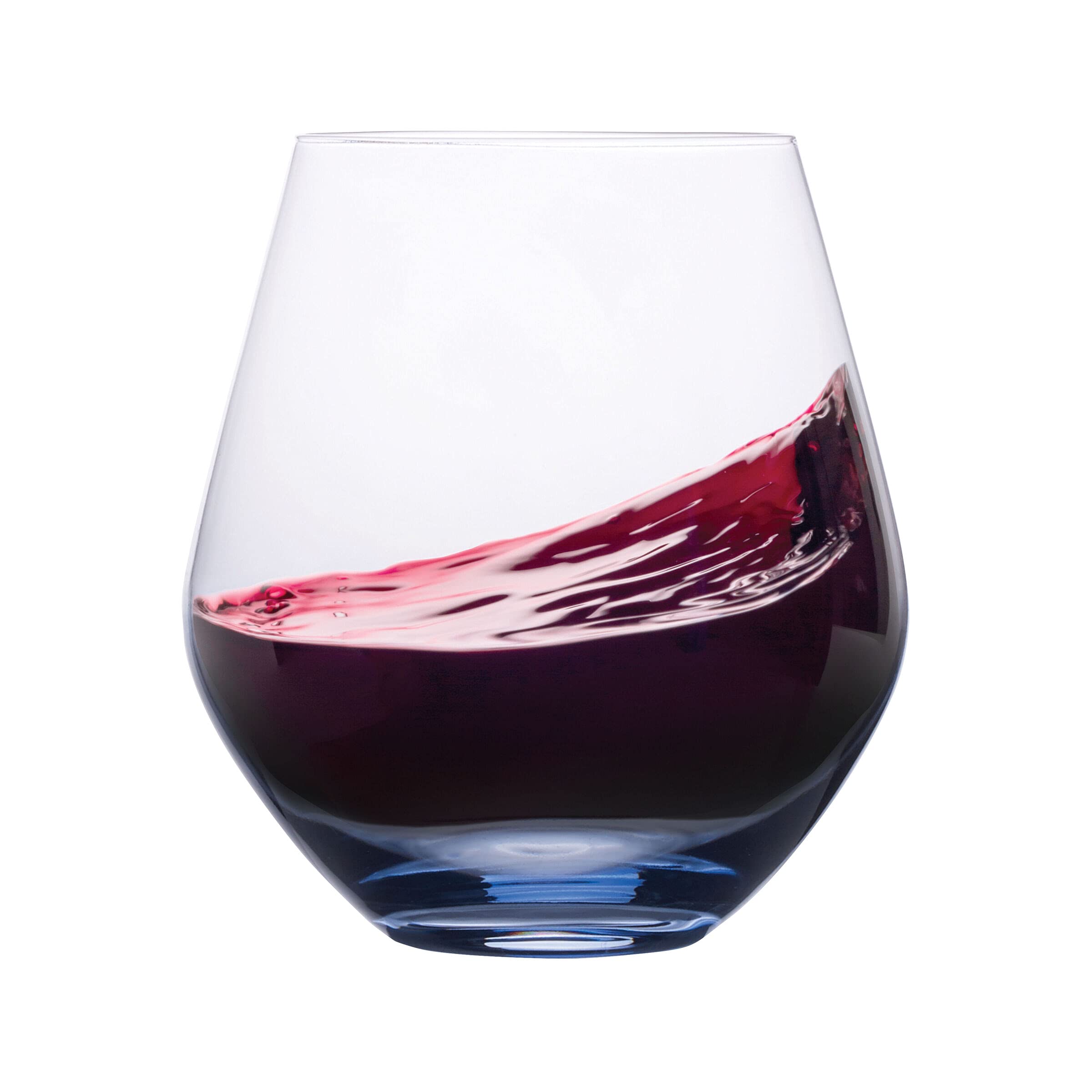 Mikasa Gianna Ombre Stemless Wine Glasses, 4 Count (Pack of 1), Blue