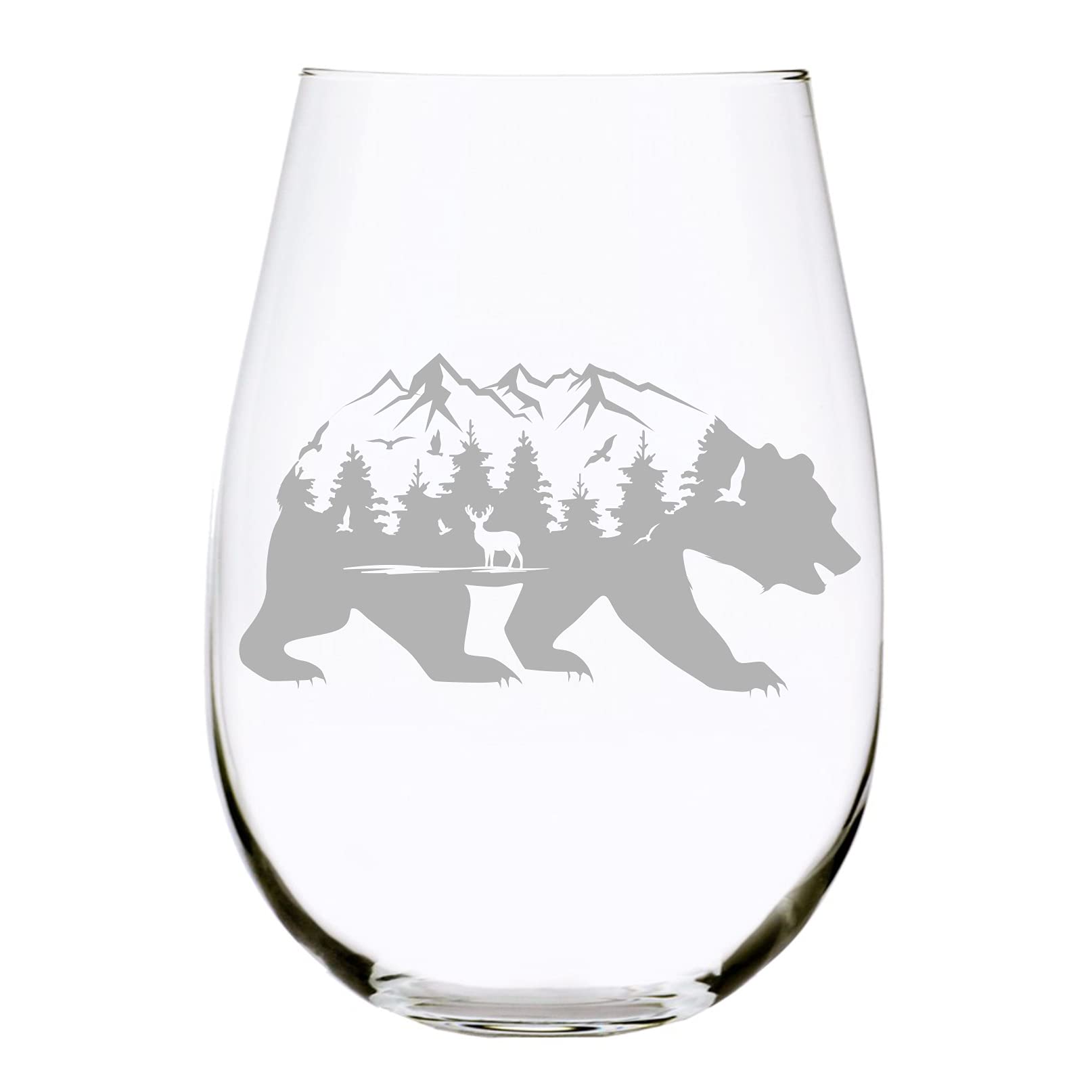 Bear stemless wine glass, 17 oz. (B2)