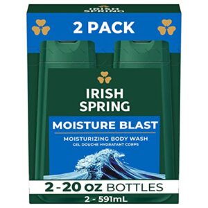 irish spring moisture blast body wash for men, 20 fl oz (pack of 2)