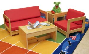 learningground preschool birch school home living room set 4-pieces