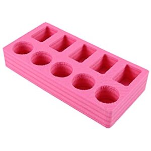 Polar Whale Lotion and Body Spray Stand Organizer Tray Pink Durable Foam Washable Waterproof Insert for Home Bathroom Bedroom Office 12 x 6 x 2 Inches 10 Slots