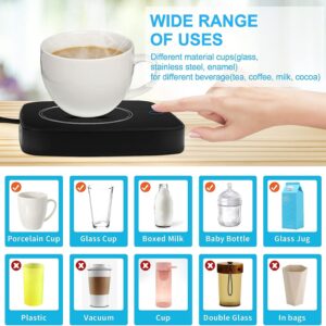 Coffee Cup Warmer for Desk, Smart Coffee Mug Warmer for Desk Home Office Use with 3 Temperature Setting, Beverage Warmer Candle Warmer for Tea, Water, Milk, Coffee Mug Warmer, Coffee Heating Plate