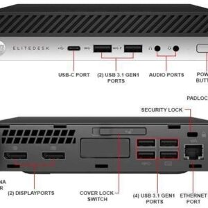 HP 800 G3 Mini High Performance Desktop Intel i5-6500 UP to 3.60GHz 16GB DDR4 New 1TB NVMe M.2 SSD WiFi BT Dual Monitor Support Keyboard & Mouse Win10 Pro (Renewed),i5-6500 3.20GHz